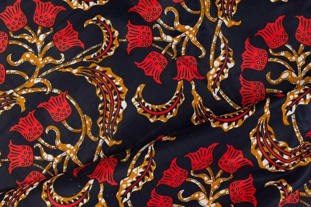 African Floral Print Fabric, African Wax Fabrics, Wax Fabrics With ...
