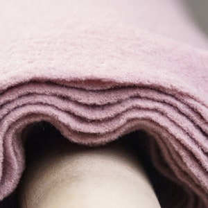 Light Pink Boiled Wool Fabric by the Yard for Coats and Jackets - Made ...