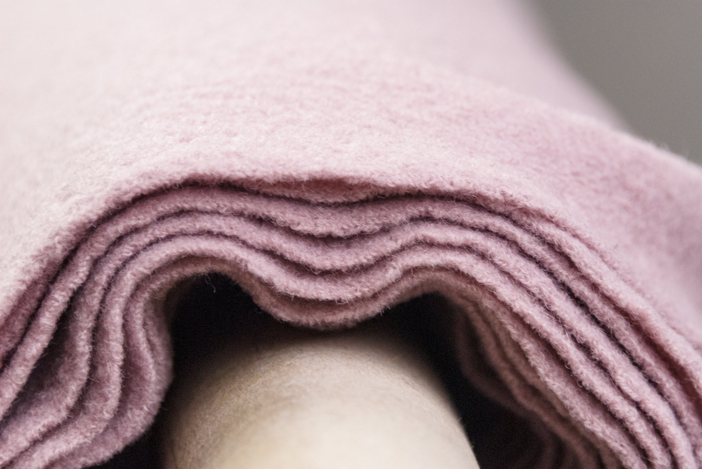 Light Pink Boiled Wool Fabric by the Yard for Coats and Jackets - Made ...