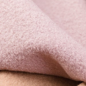 Light Pink Boiled Wool Fabric by the Yard for Coats and Jackets - Made ...