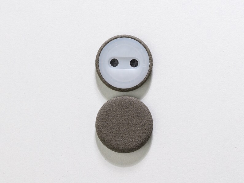 Old, Flat, Fabric-covered Two-hole Buttons for Jackets and Dresses in ...