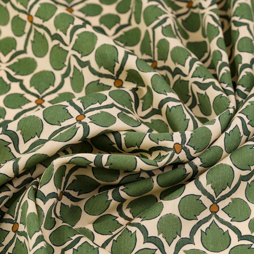 Cotton Fabric With Arabesque Pattern for Blouses and Dresses - Etsy