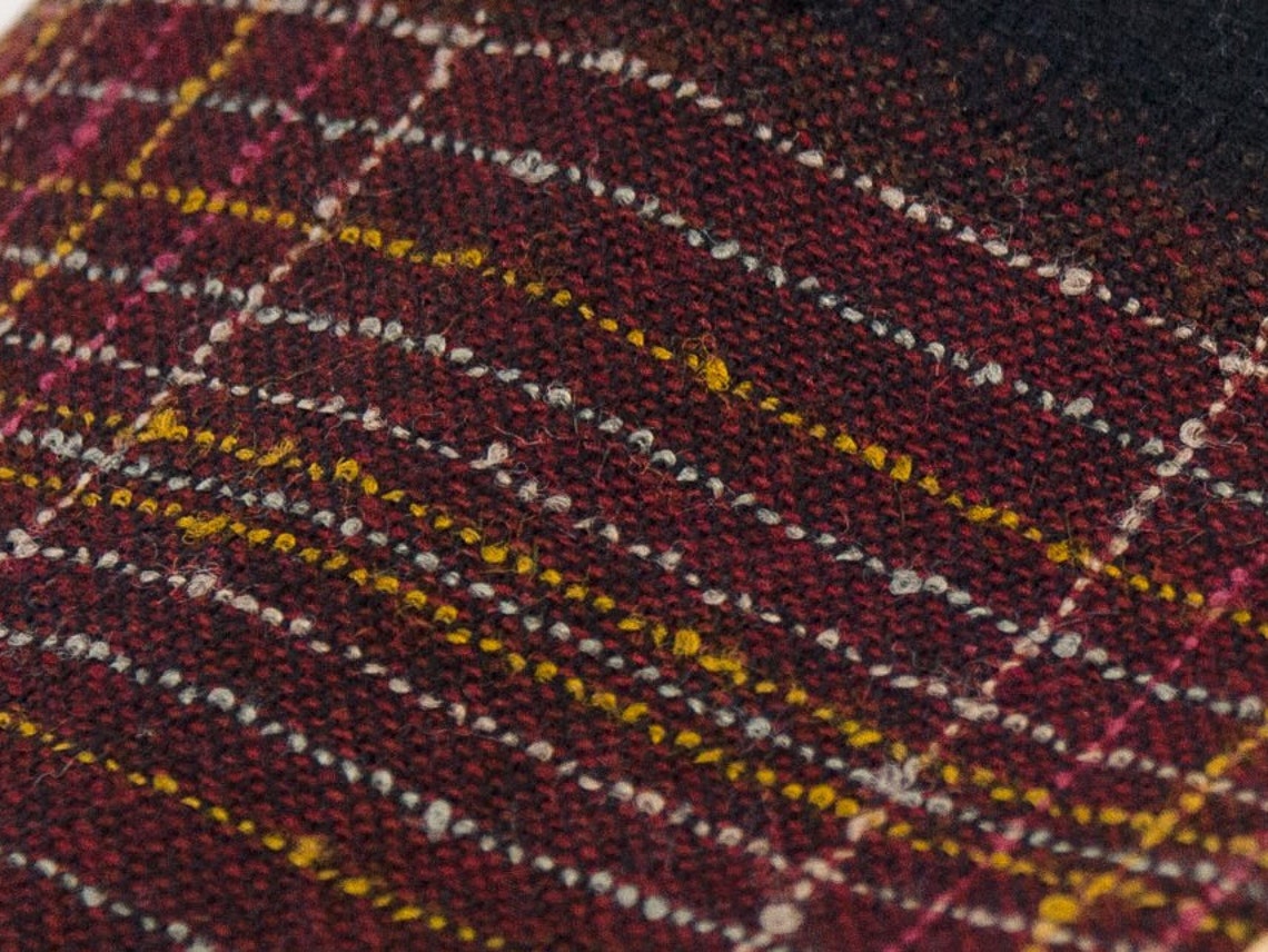 Checkered Wool Blend Fabric From Italy Tartan Wool Material for ...