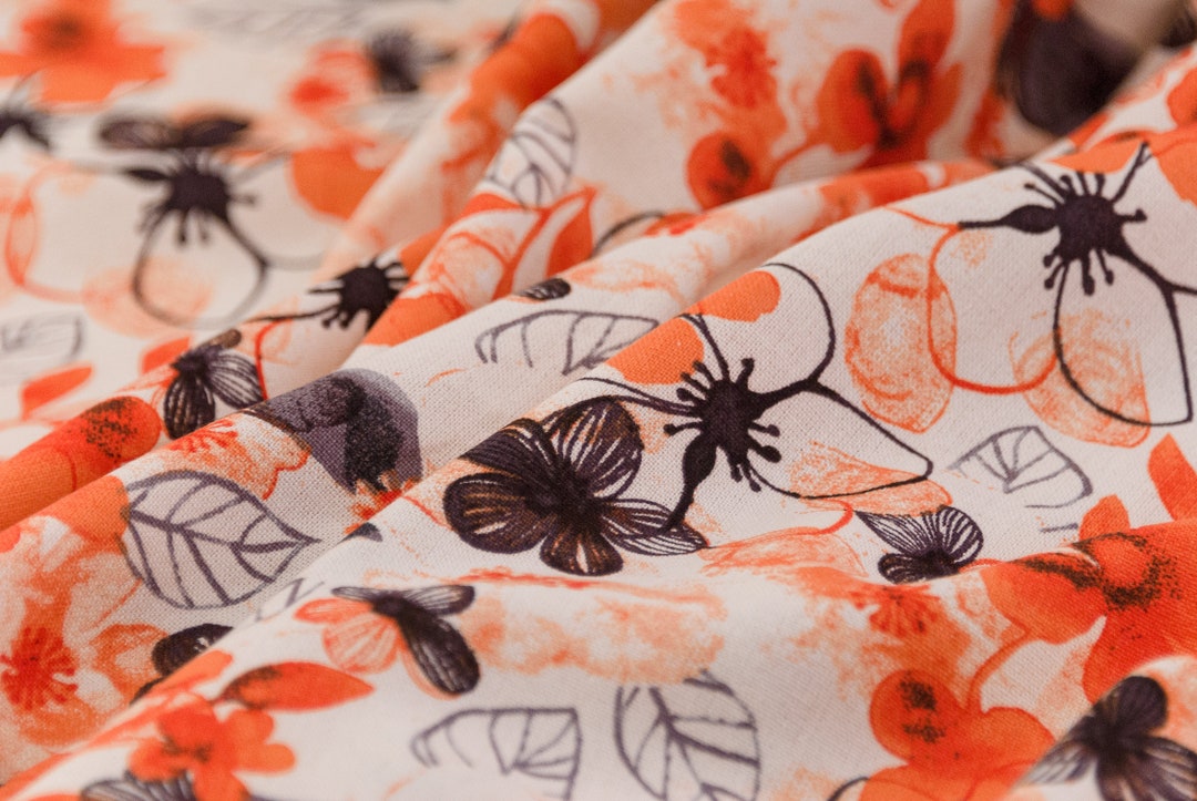 Fabric Cottage Style Rustic Fabric for Home Decor Floral Drapery Floral ...