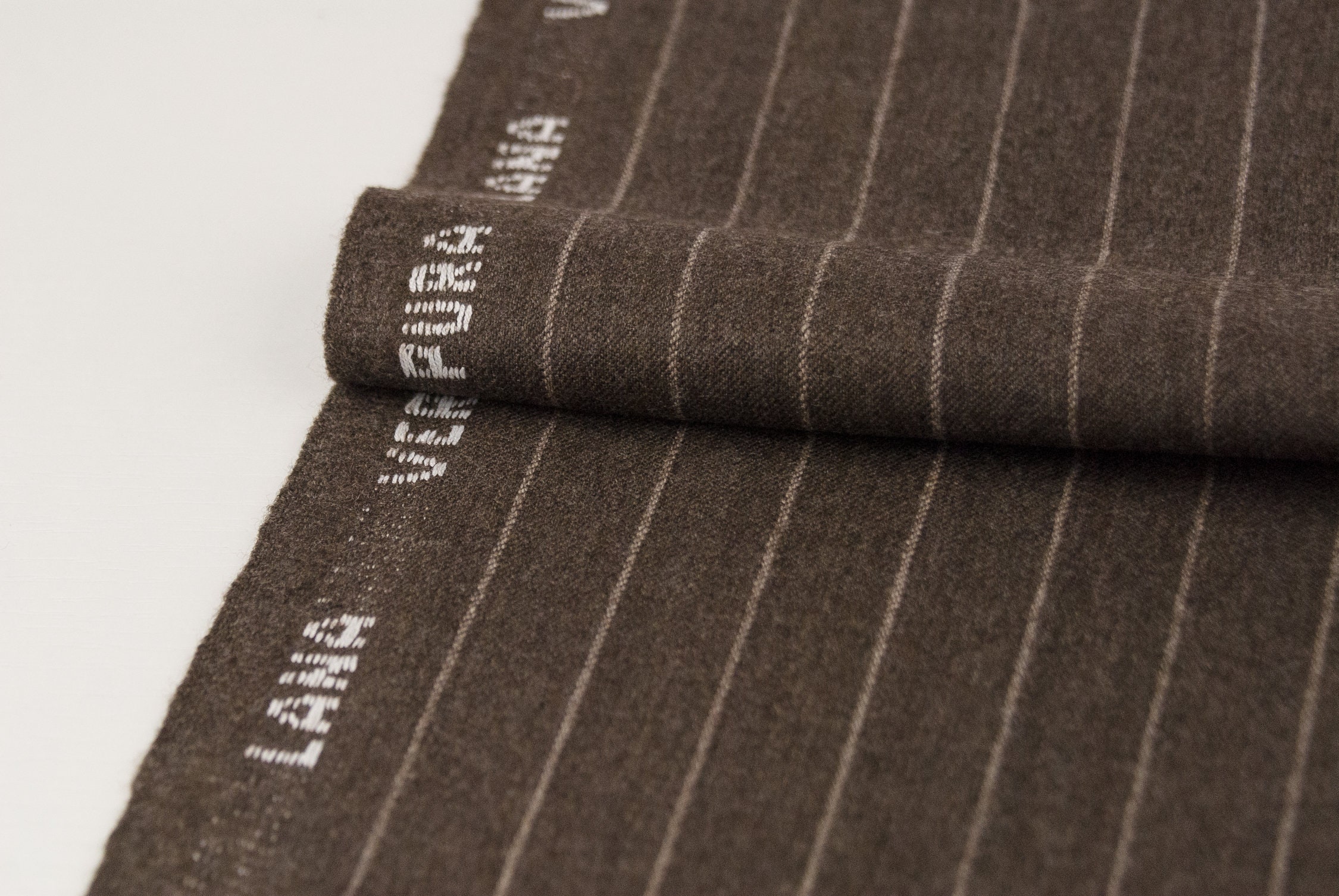 Italian 100 Virgin Wool Suiting Fabric Remnant Pinstripe Wool Material ...