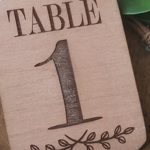 Rustic Wooden Table Number Tag // Farmhouse Style // Wedding - Etsy