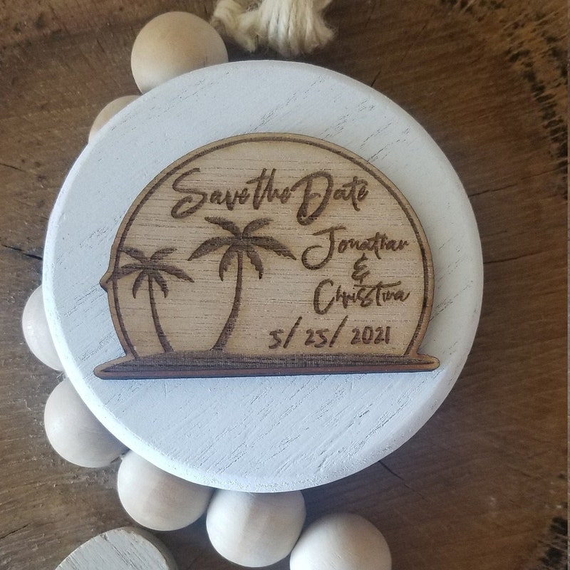 Wooden Save the Date - Etsy