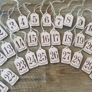 Rustic Wooden Table Number Tag // Farmhouse Style // Wedding Table ...
