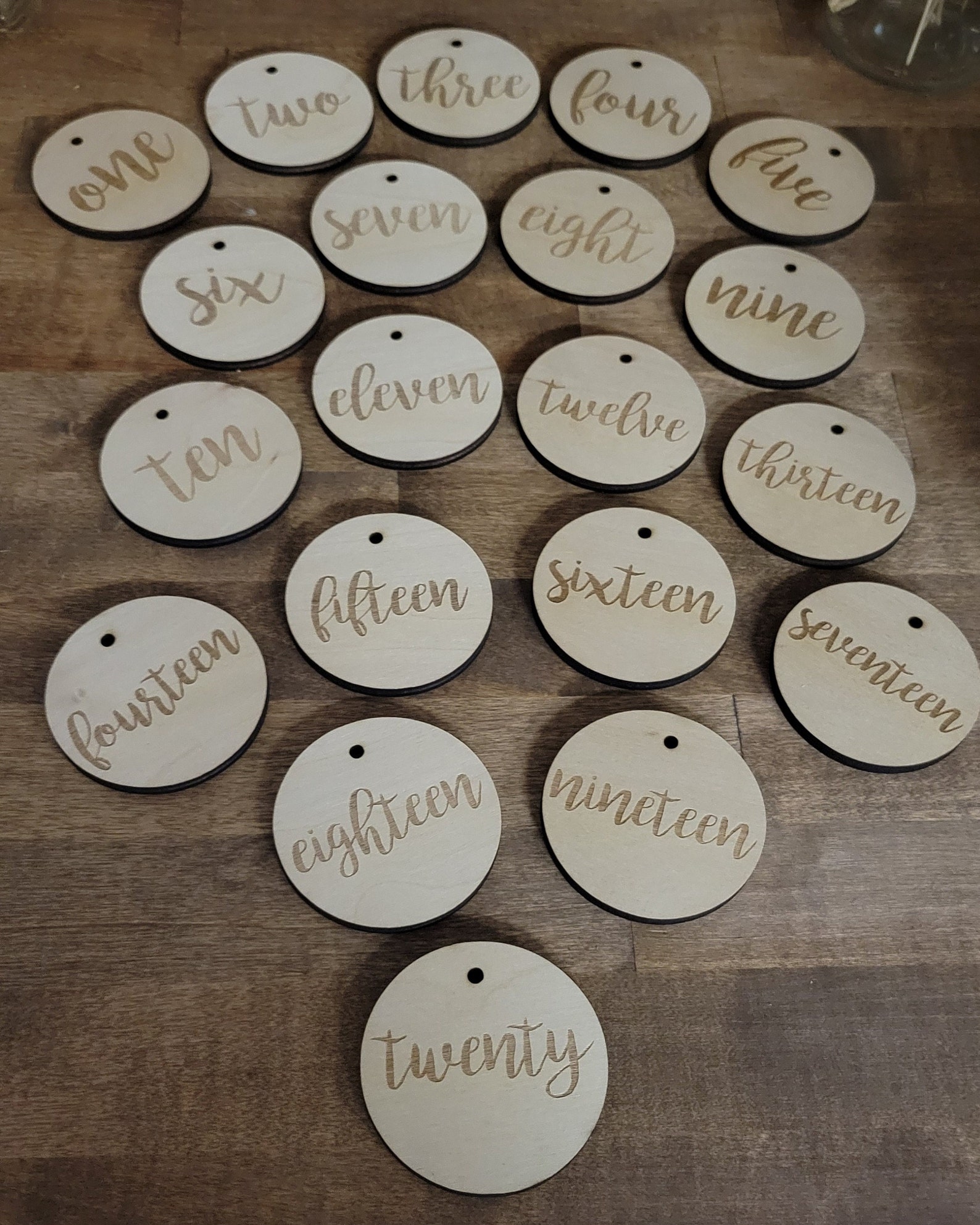Rustic Wooden Table Number Tag // Farmhouse Style // Wedding - Etsy