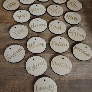 Rustic Wooden Table Number Tag // Farmhouse Style // Wedding Table ...
