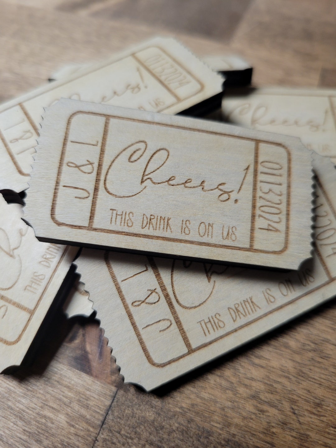 Wooden Drink Tokens: Custom Event Tickets - Etsy