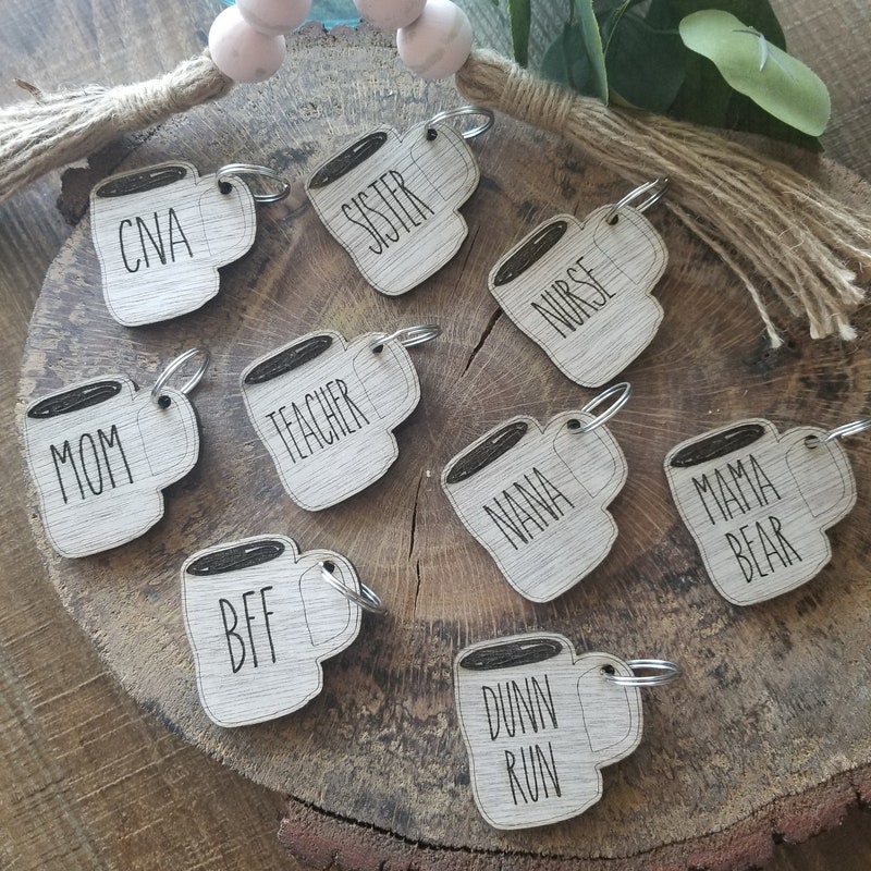Rae Dunn Keychains - Etsy