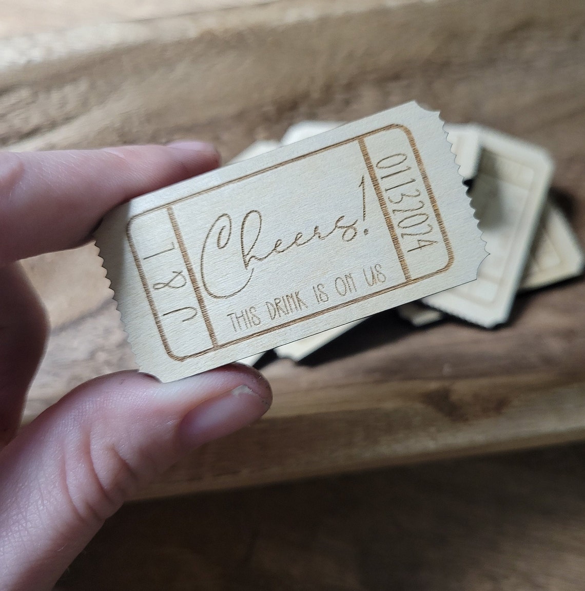 Wooden Drink Tokens: Custom Event Tickets - Etsy