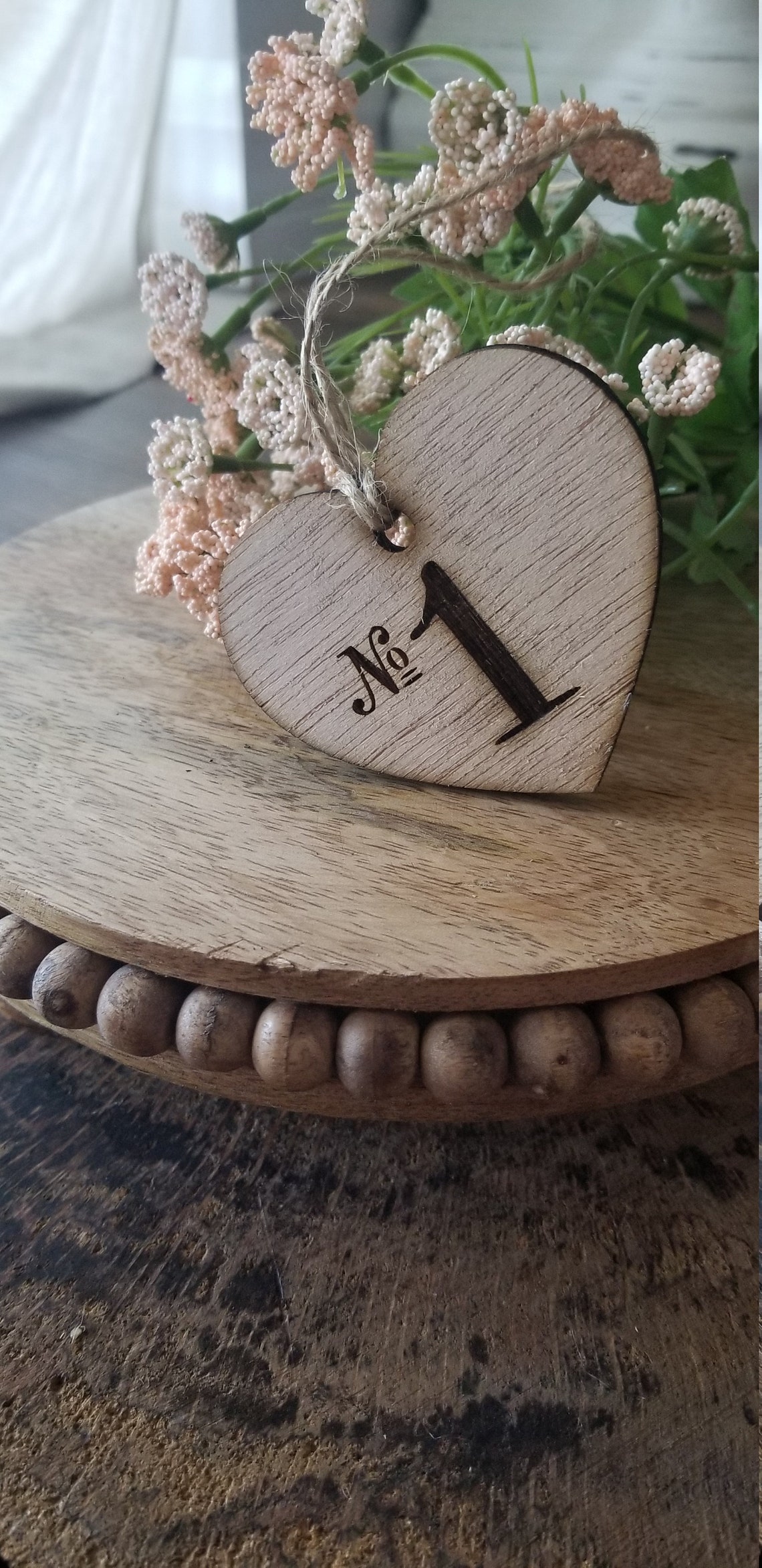 Rustic Wooden Table Number Tag // Farmhouse Style // Wedding - Etsy