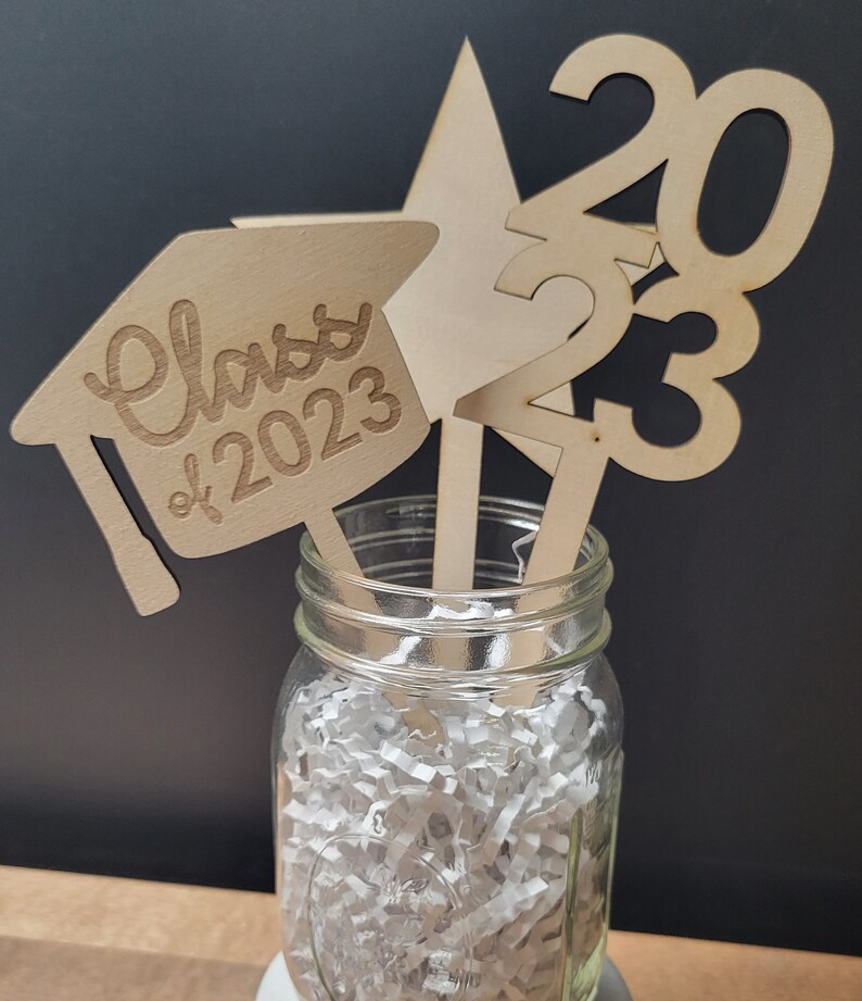 7 Custom Graduation Centerpiece Decor Set // Graduation Cap - Etsy
