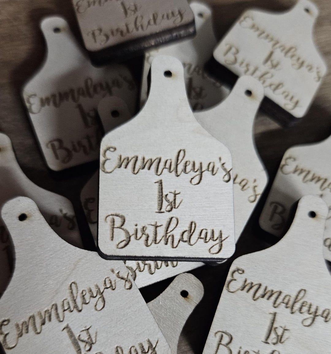 100 Count Wooden Mini Cattle Tag Table Birthday Decor - Etsy