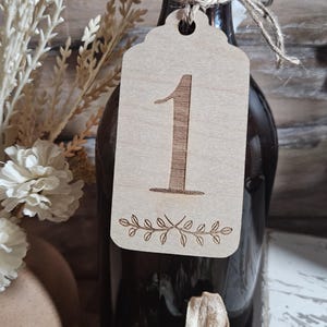 Rustic Wooden Table Number Tag // Farmhouse Style // Wedding Table ...