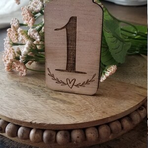 Rustic Wooden Table Number Tag // Farmhouse Style // Wedding Table ...