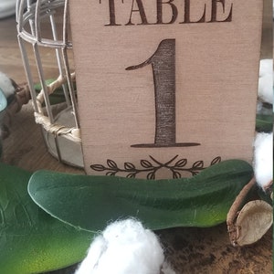 Rustic Wooden Table Number Tag // Farmhouse Style // Wedding Table ...