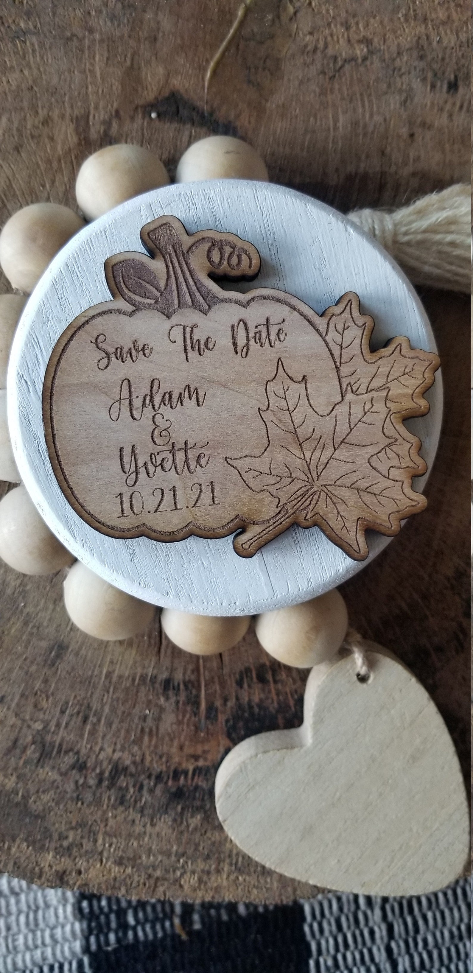 Wedding Save the Date Magnet // Fall Wedding // Pumpkin Save the Date ...