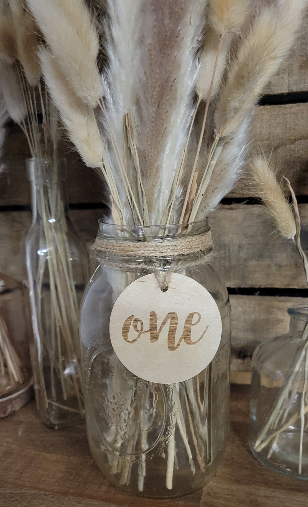Rustic Wooden Table Number Tag // Farmhouse Style // Wedding Table ...