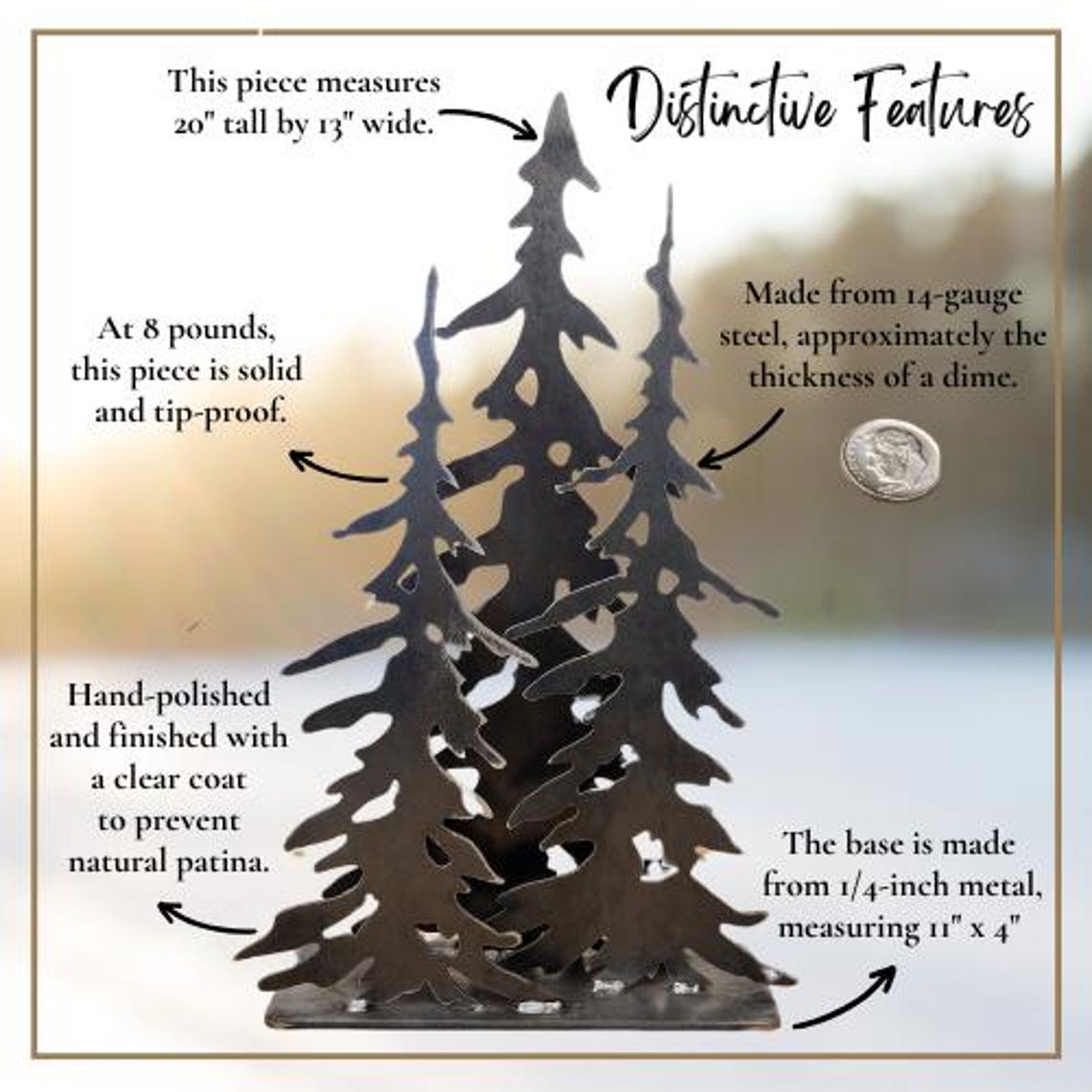 Freestanding Metal Christmas Tree | Metal Art & Decor | Rustic ...