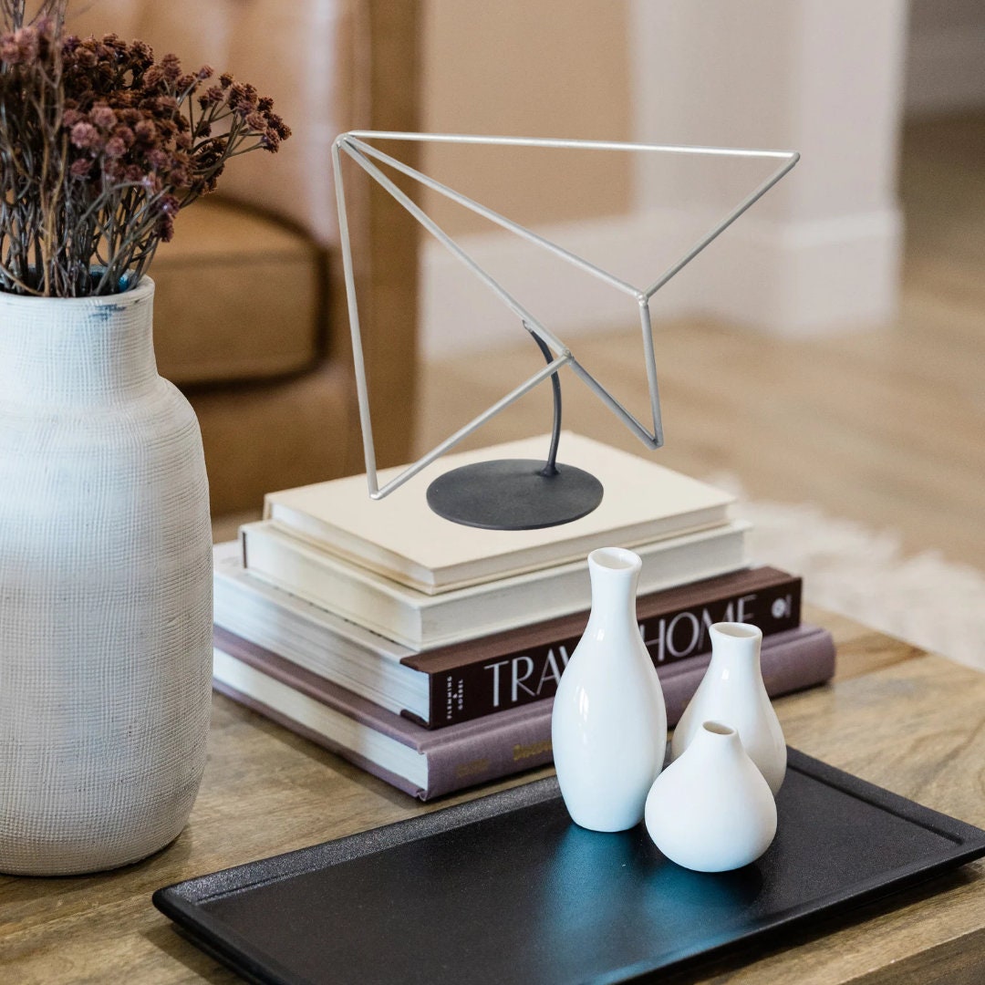 Hand Welded Metal Paper Airplane Sculpture | Metal Art & Decor ...