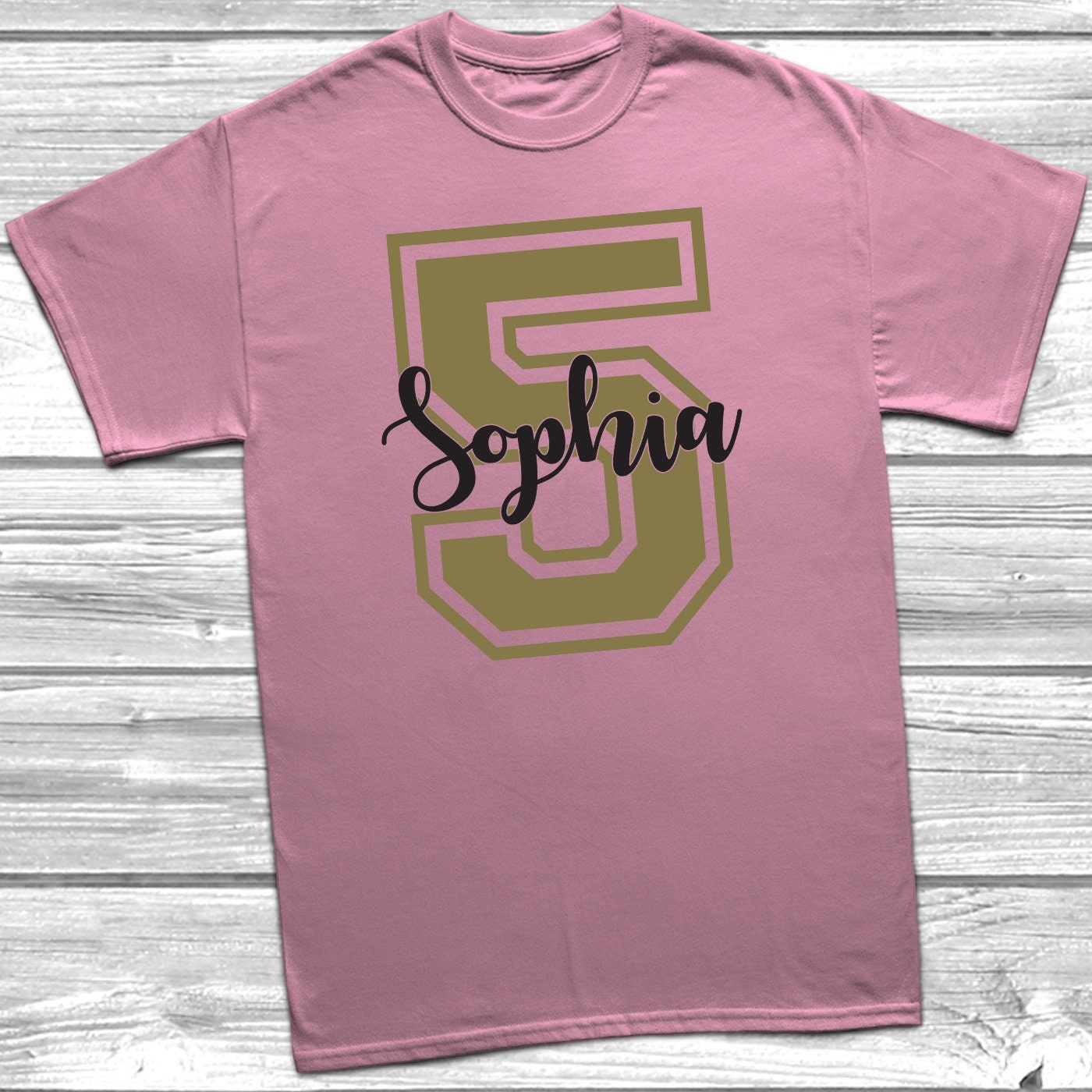 Personalised 5th Birthday Number Name T-shirt Happy Five Fifth Today ...