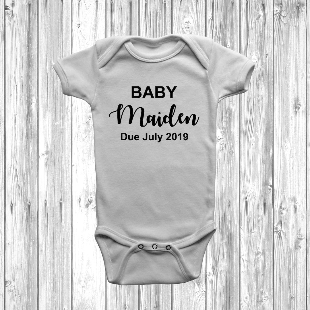 Baby Due Date Birth Announcement Baby Grow Body Suit Vest 0-18 Months ...