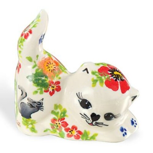 Polish Pottery Cat Still Life Art Cat Print Giclee Kitchen - Etsy