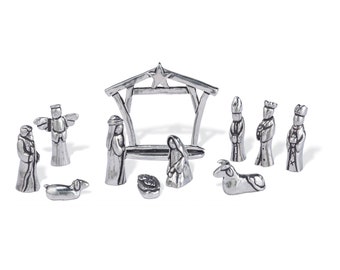 Pewter Nativity Set - Etsy
