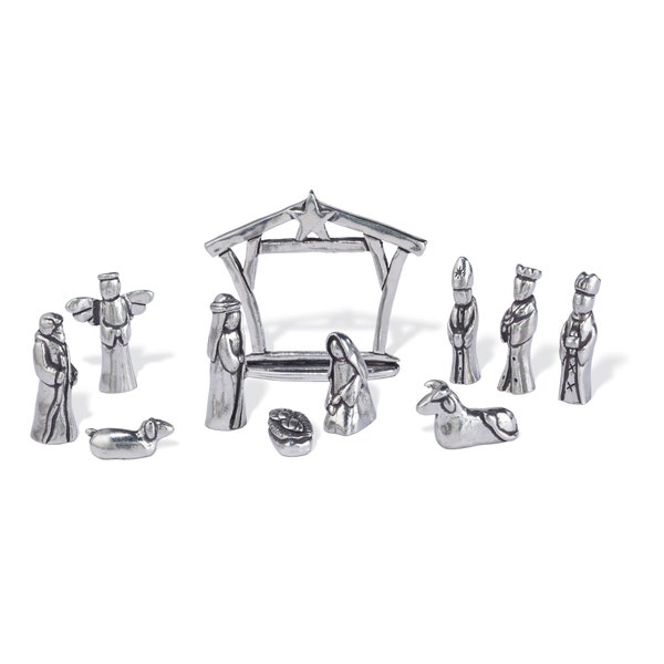 Pewter Nativity Set - Etsy
