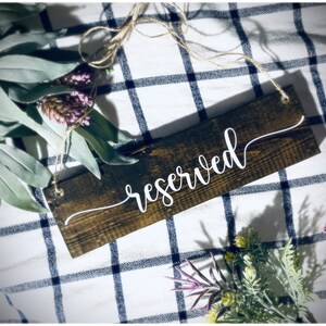 Reserved Wooden Wedding Sign, Reserved Wedding Sign, Sign for Reserved ...