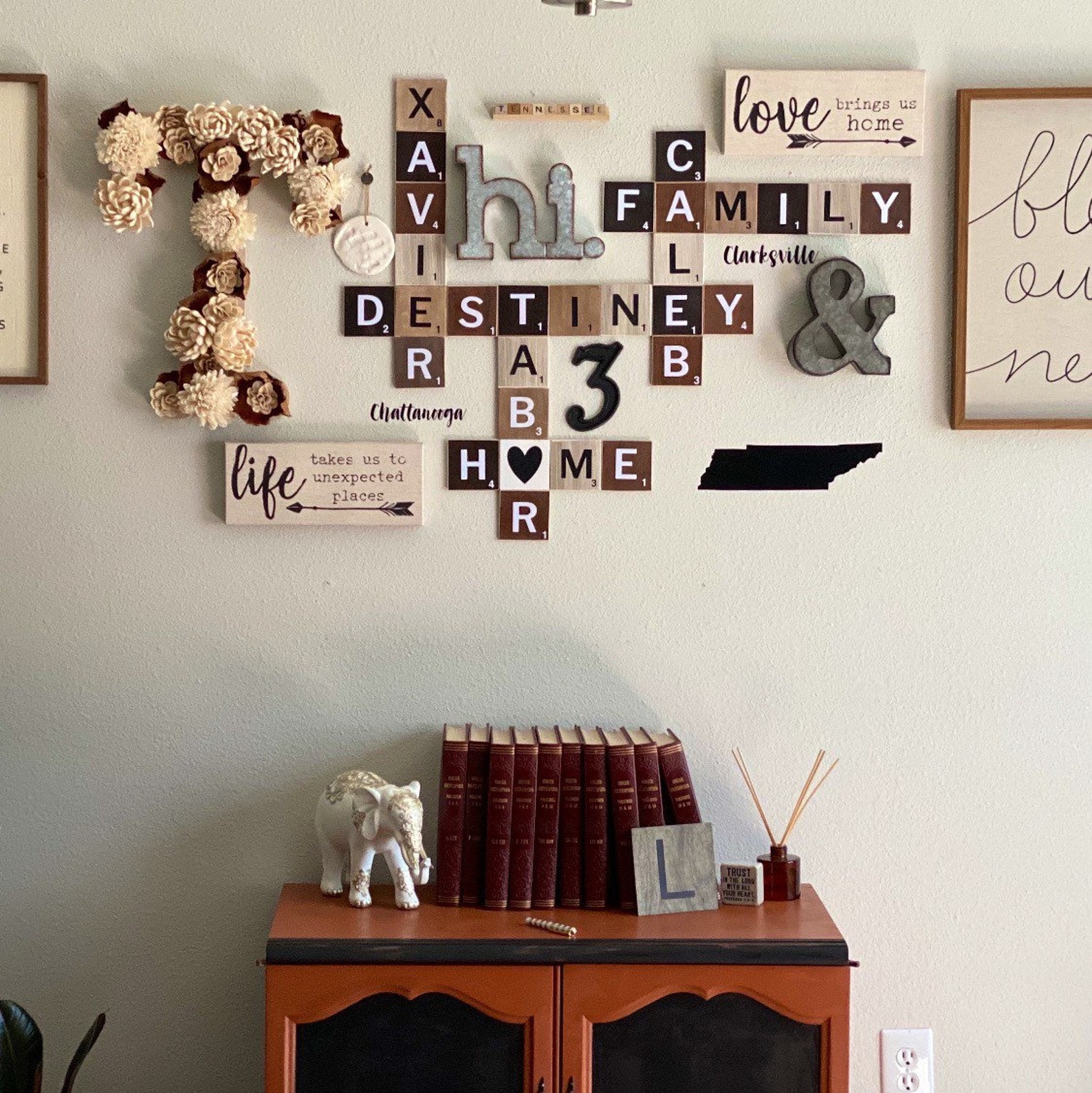 3x3 Scrabble Tiles Scrabble Letters Scrabble Wall Decor | Etsy