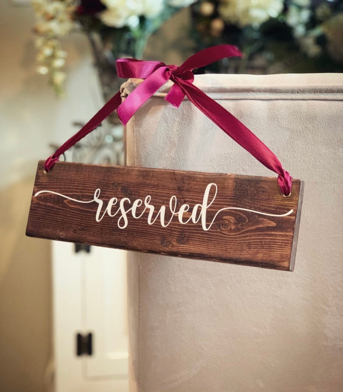 Reserved Wooden Wedding Sign, Reserved Wedding Sign, Sign for Reserved ...