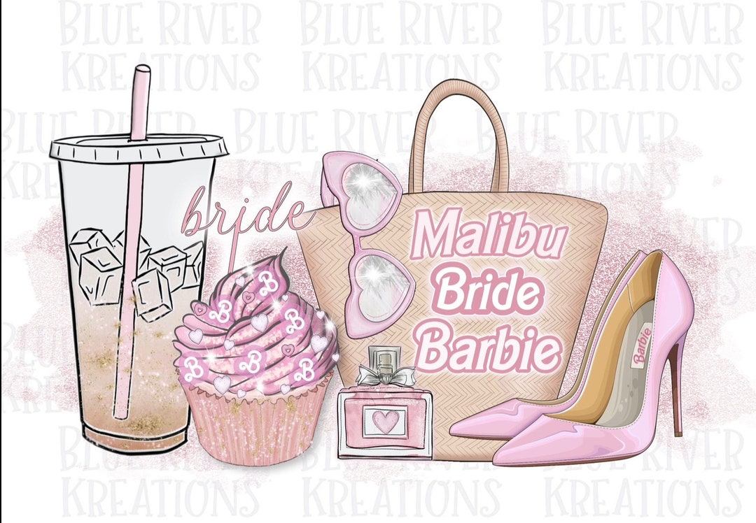 Malibu Bride, Bride Png, Bride Barbie, Wedding Iced Coffee, Digital ...
