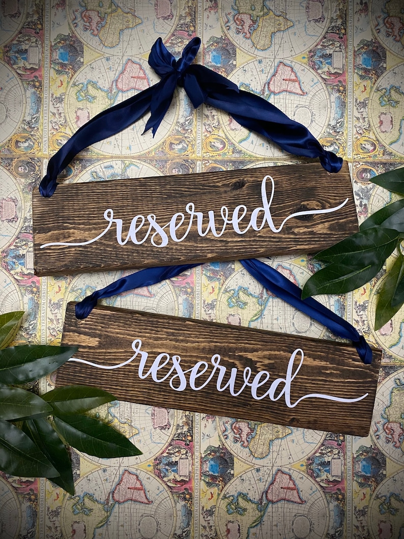 Reserved Wooden Wedding Sign, Reserved Wedding Sign, Sign for Reserved ...