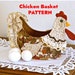 Chicken Basket PDF Tutorial With Pattern, Easter DIY Fabric Project for ...