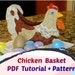 Chicken Basket PDF Tutorial With Pattern Easter DIY Fabric - Etsy