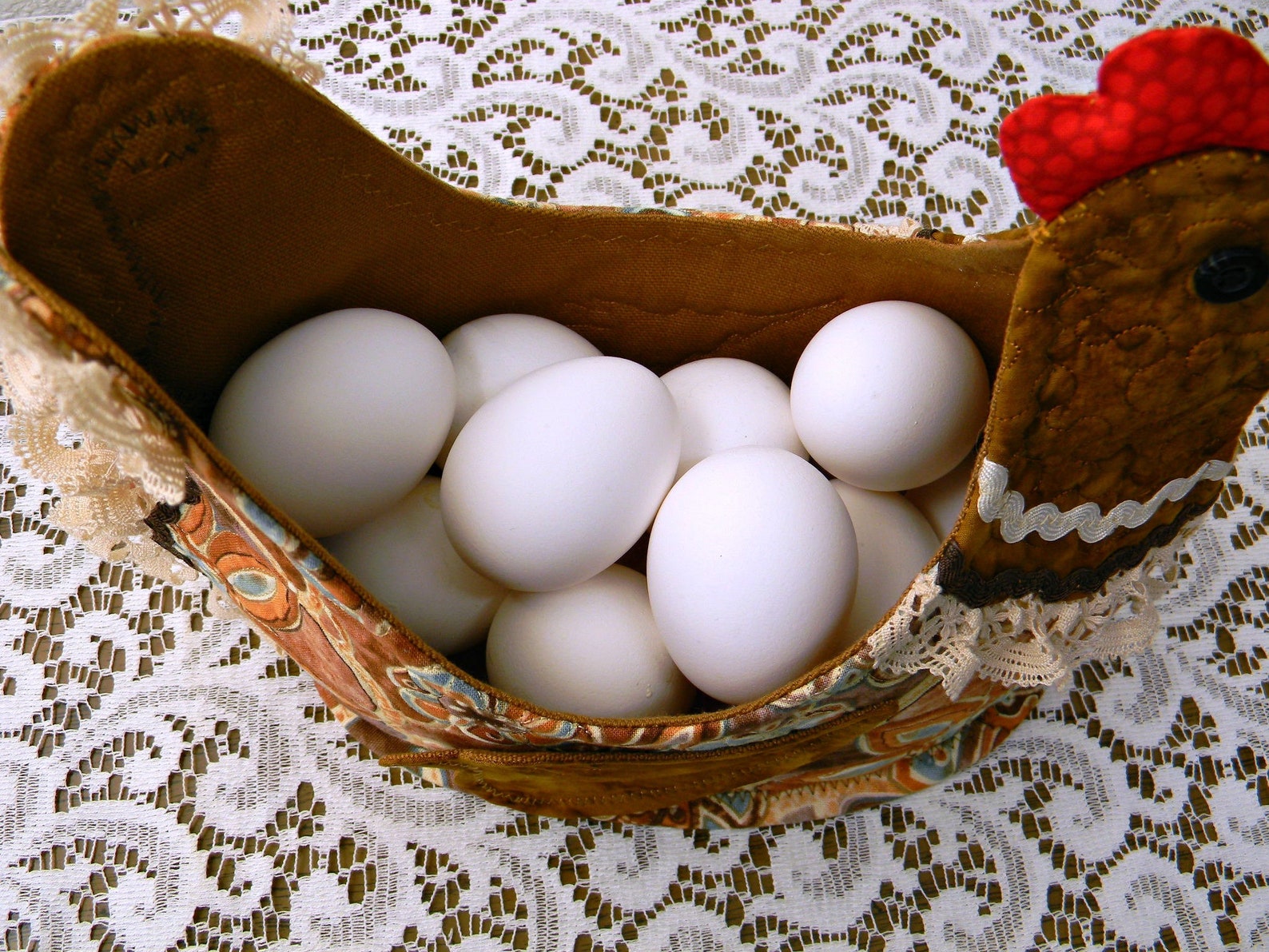 Chicken Basket PDF Tutorial With Pattern, Easter DIY Fabric Project for ...