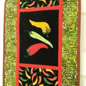 Chili Pepper Table Runner With Red Green Yellow Chili - Etsy