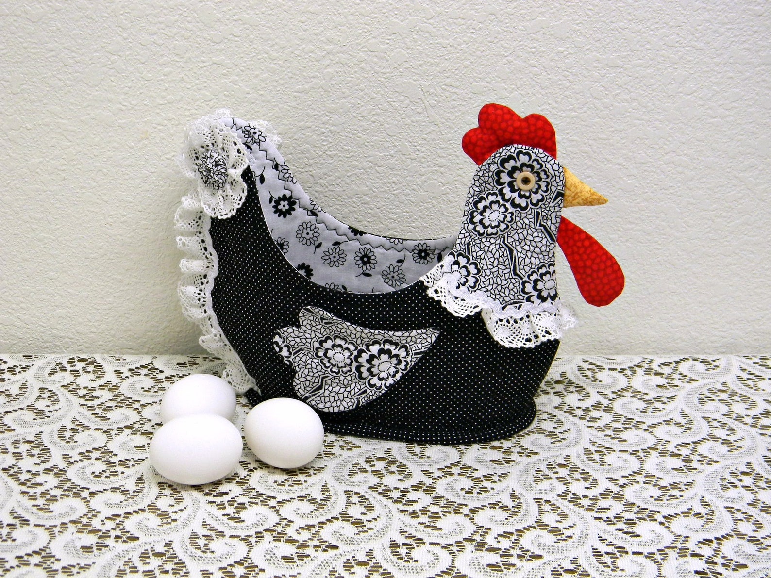 Chicken Basket PDF Tutorial With Pattern, Easter DIY Fabric Project for ...