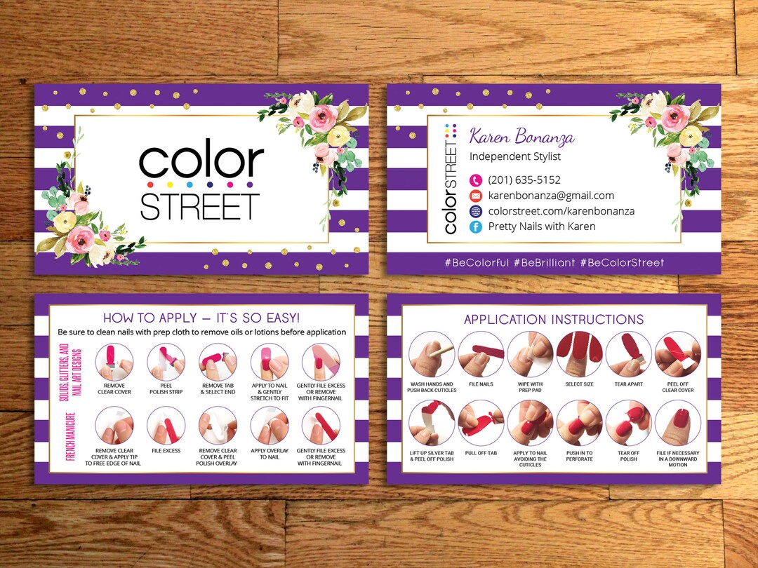 Personalized Color Street Business Cards Color Street - Etsy