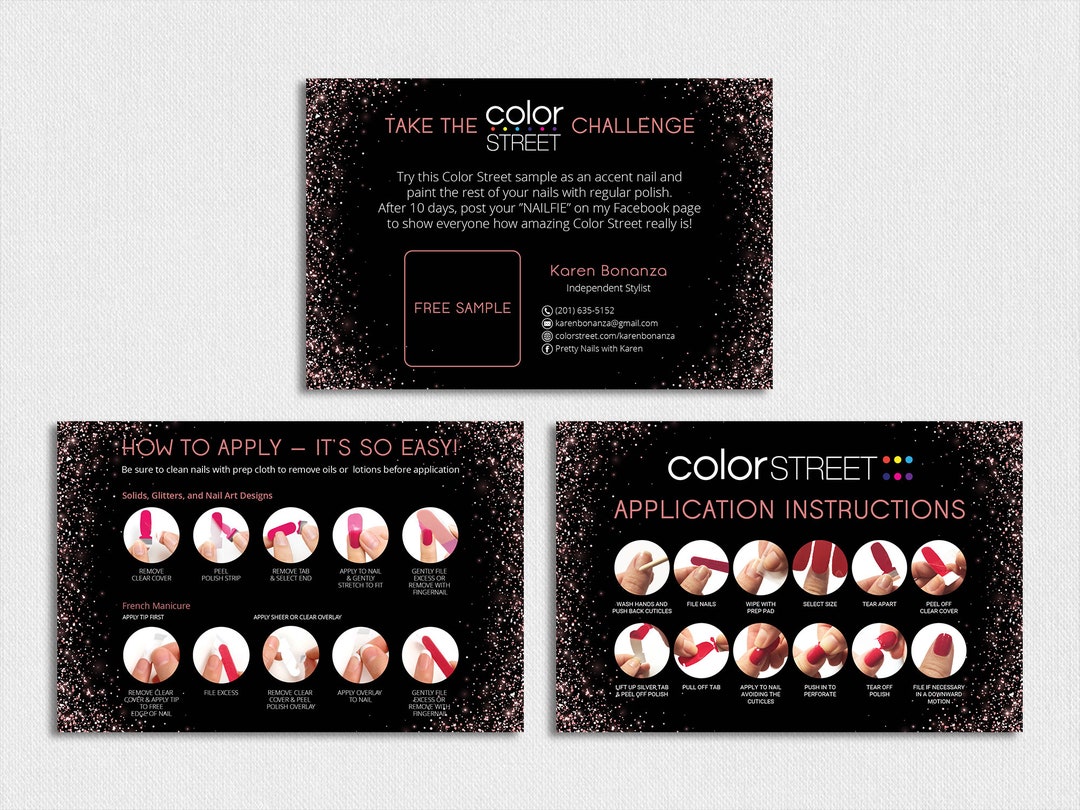 Personalized Color Street Twosie Card Color Street Challenge - Etsy