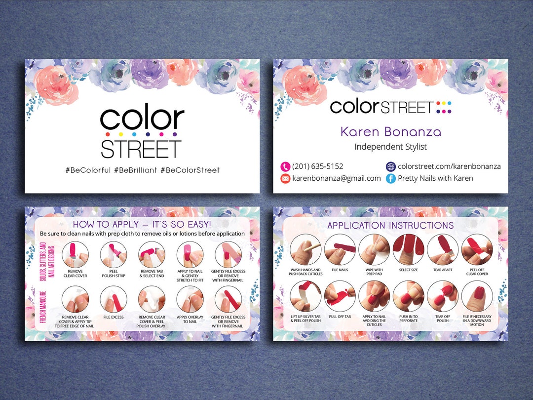 Personalized Color Street Business Cards Color Street - Etsy