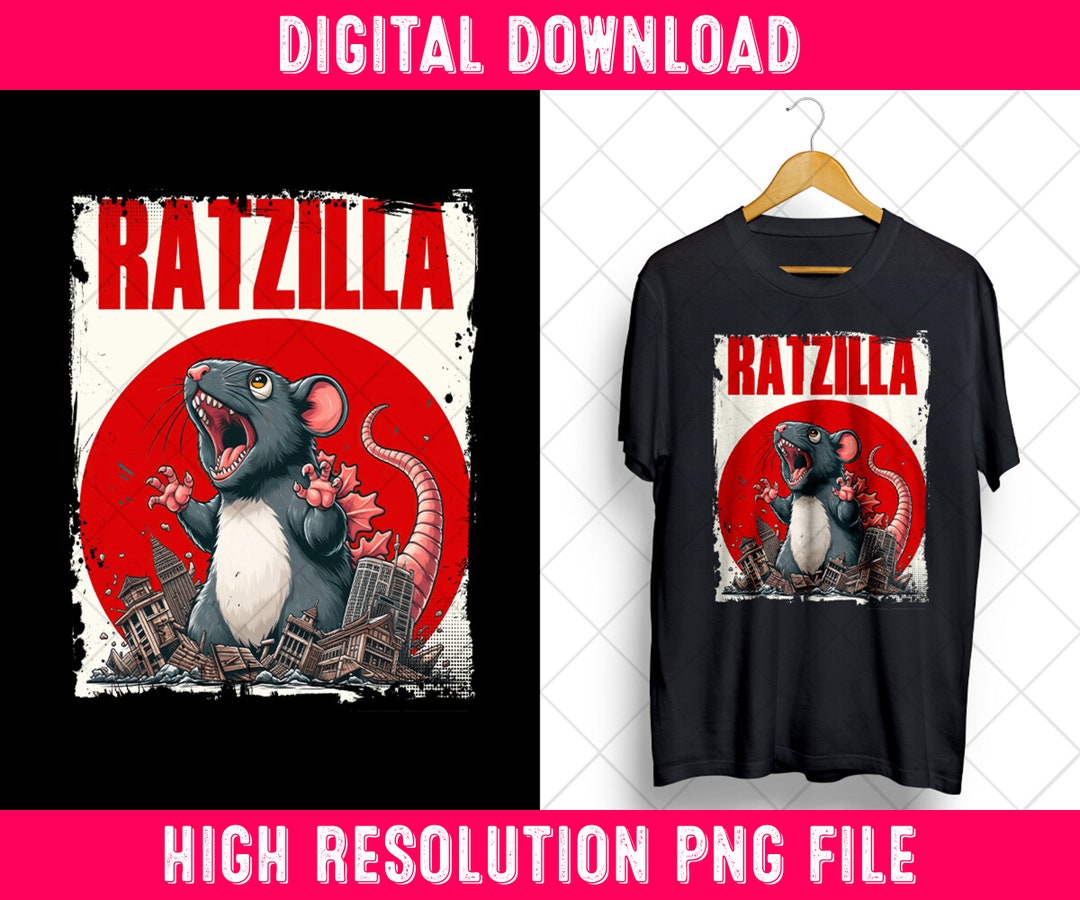 Ratzilla Funny Mouse PNG Sublimation - Etsy