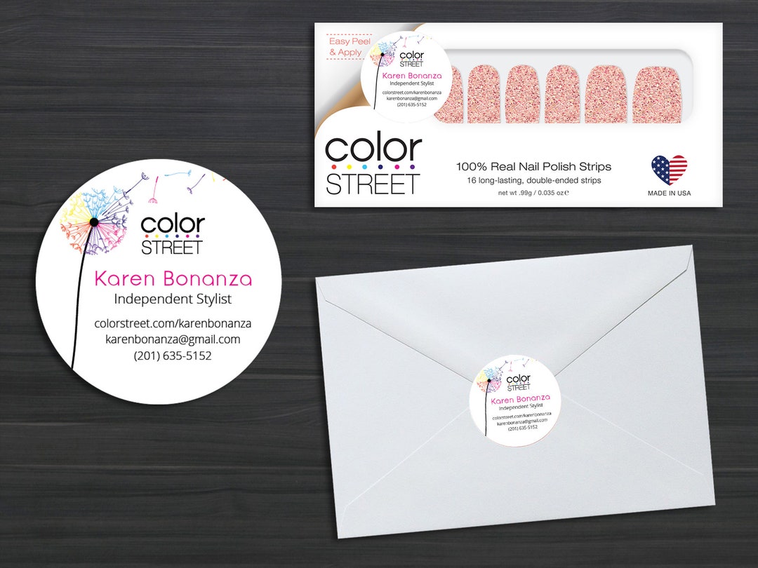 Personalized Color Street Stickers Color Street Envelope - Etsy
