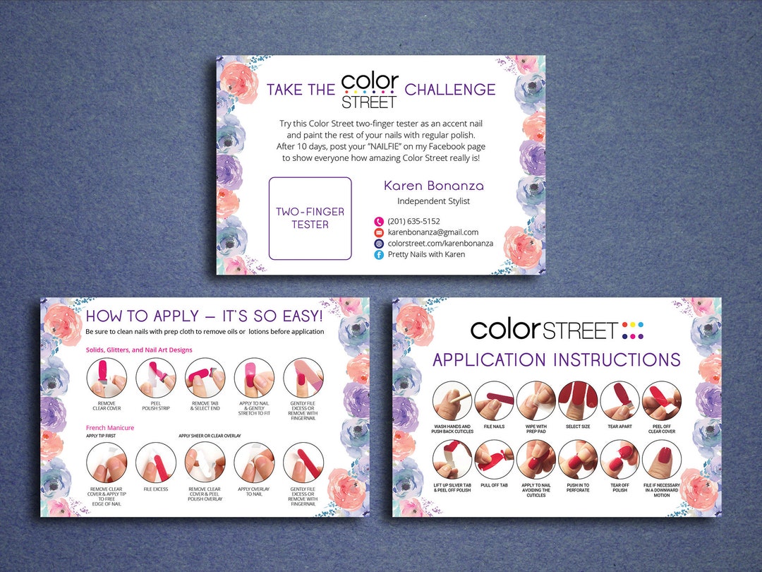 Personalized Color Street Twosie Card Color Street Challenge - Etsy