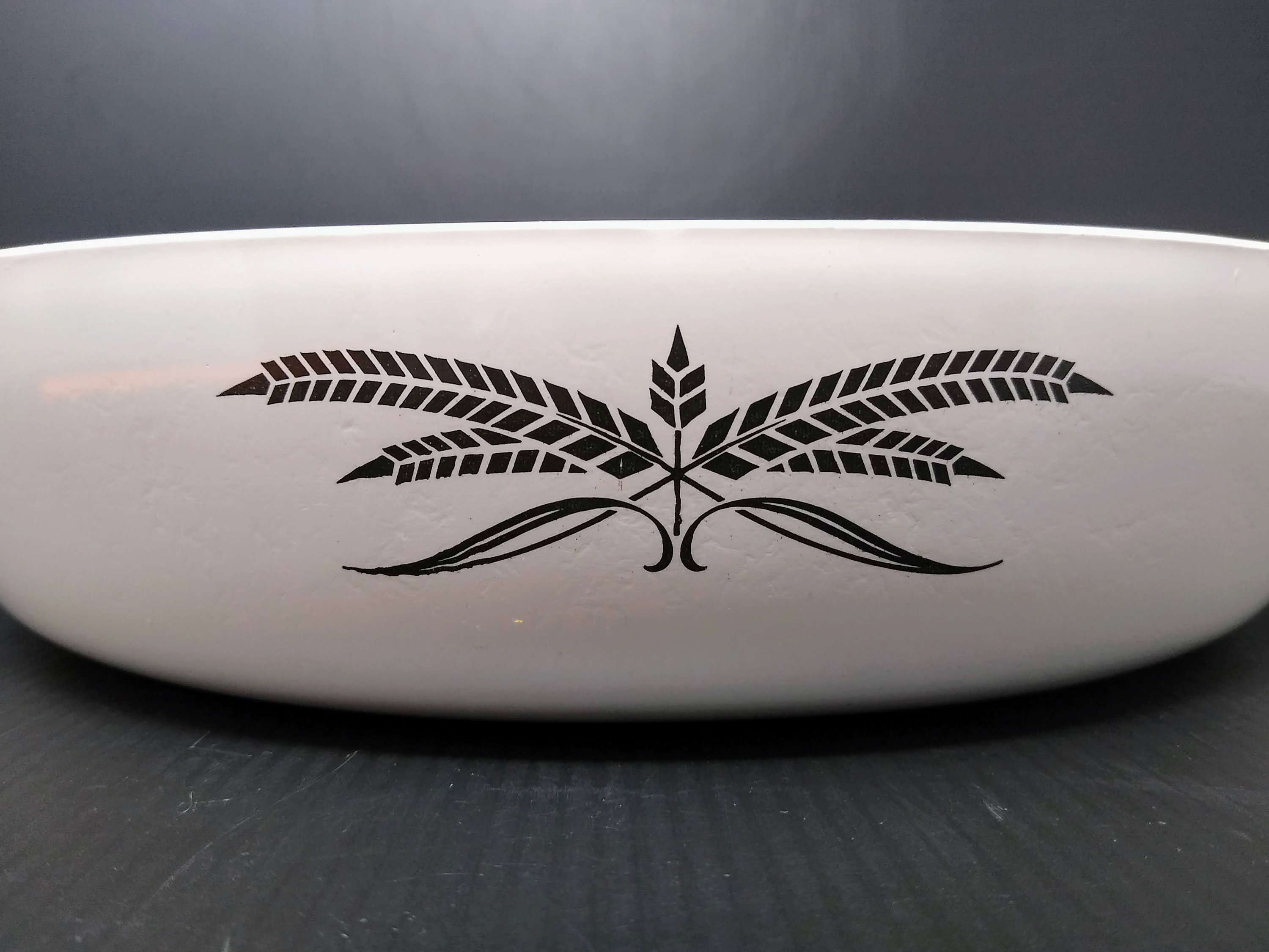 Vintage Anchor Hocking Cookware Black Wheat Pattern Casserole Dish - Etsy