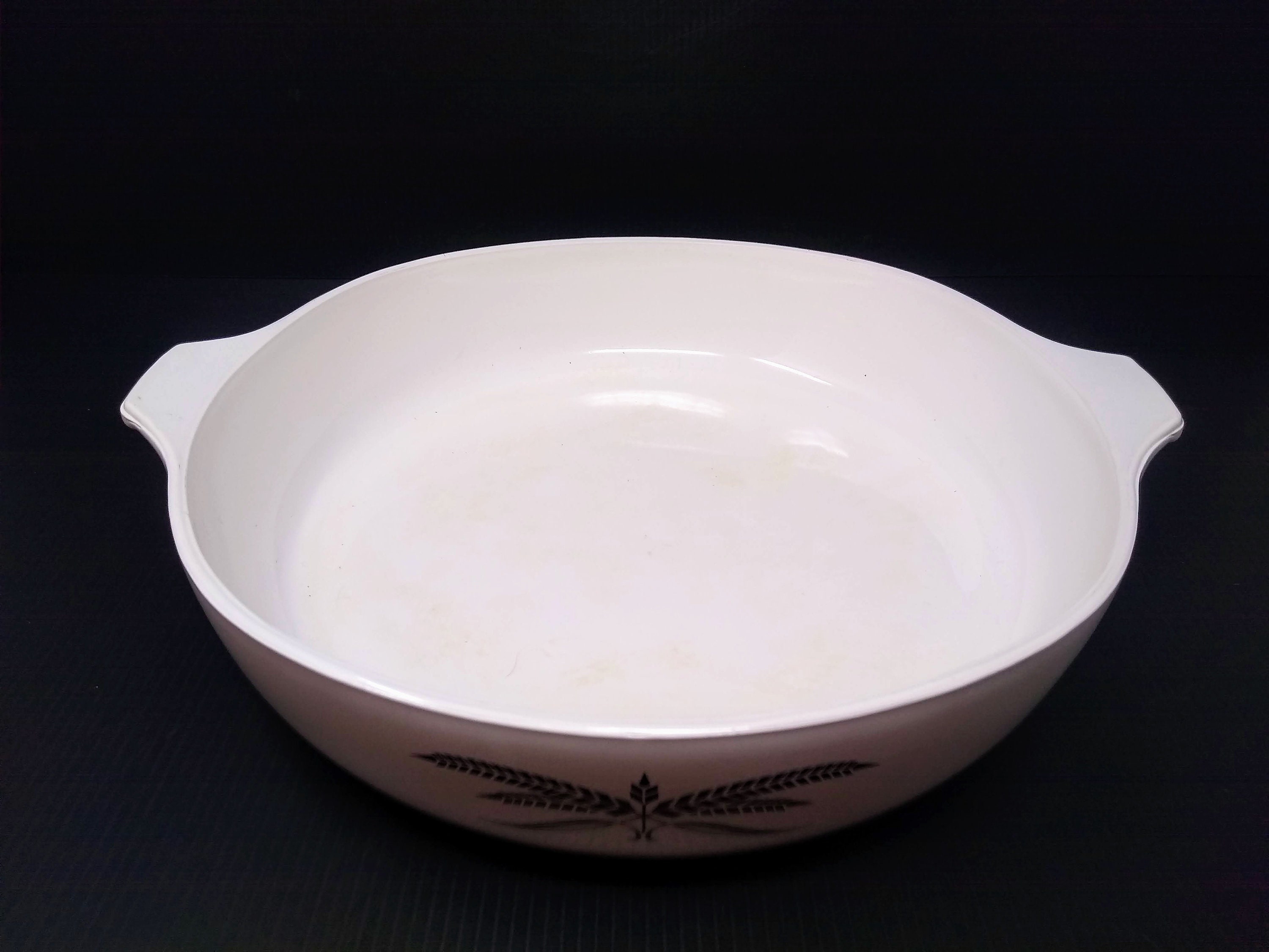 Vintage Anchor Hocking Cookware Black Wheat Pattern Casserole Dish - Etsy